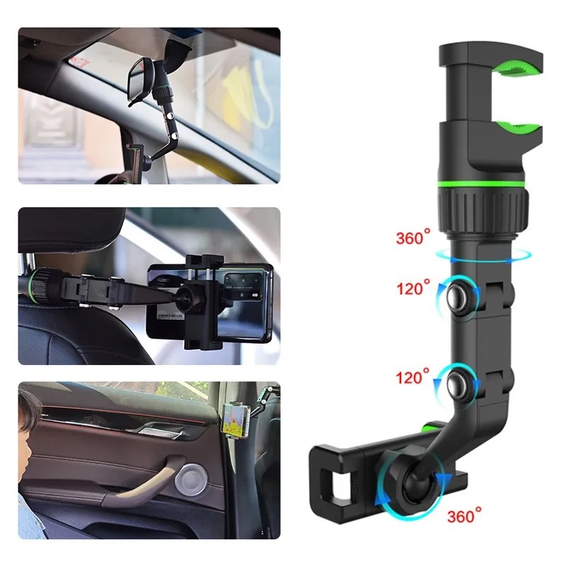 360 Degree Rotatable Retractable Phone Stand The Dashboard Rearview ...