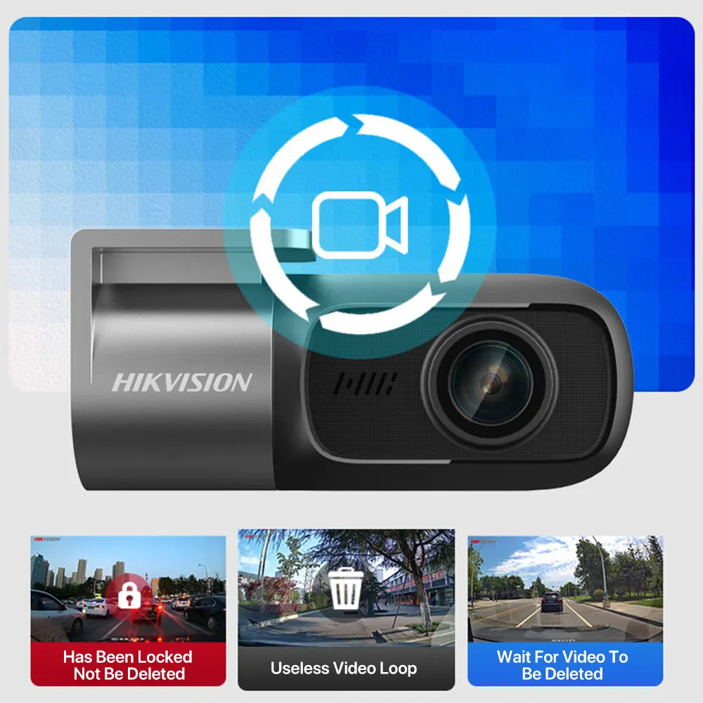 Hikvision D1 Pro Dash Cam 1440P 2K HDR 360° Rotation F1.55 Lens 24H ...