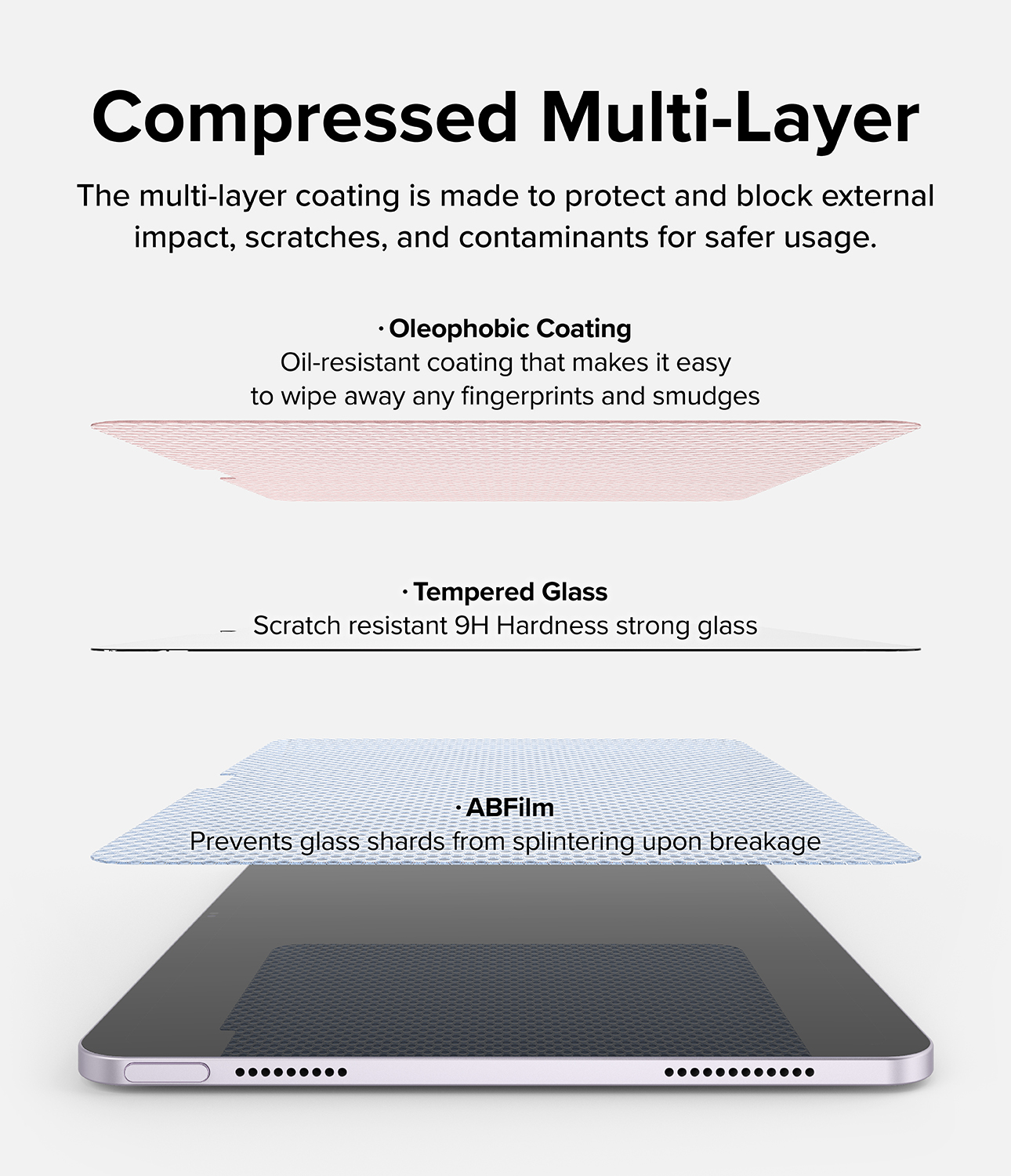 Ringke Easy Slide Tempered Glass Screen Protector for Apple iPad Air 13 ...