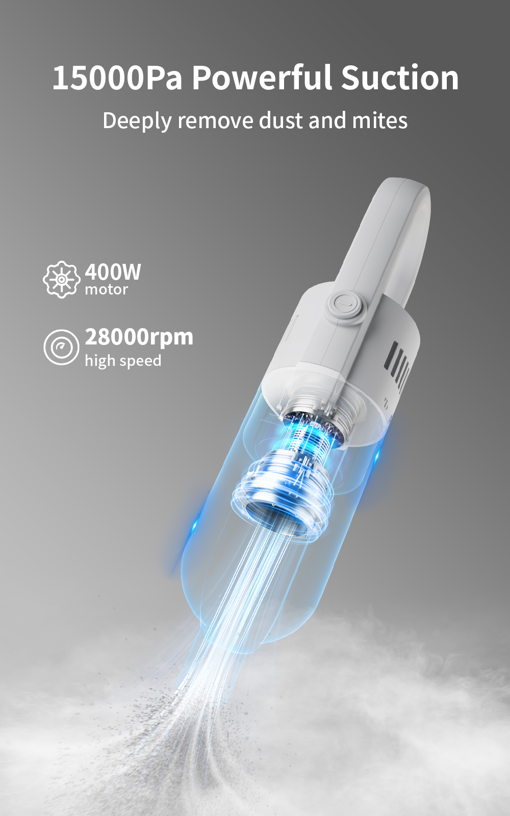 SimplusPink Vacuum Cleaner 3 in 1 Handheld 1KG Ultra Light 15000pa ...
