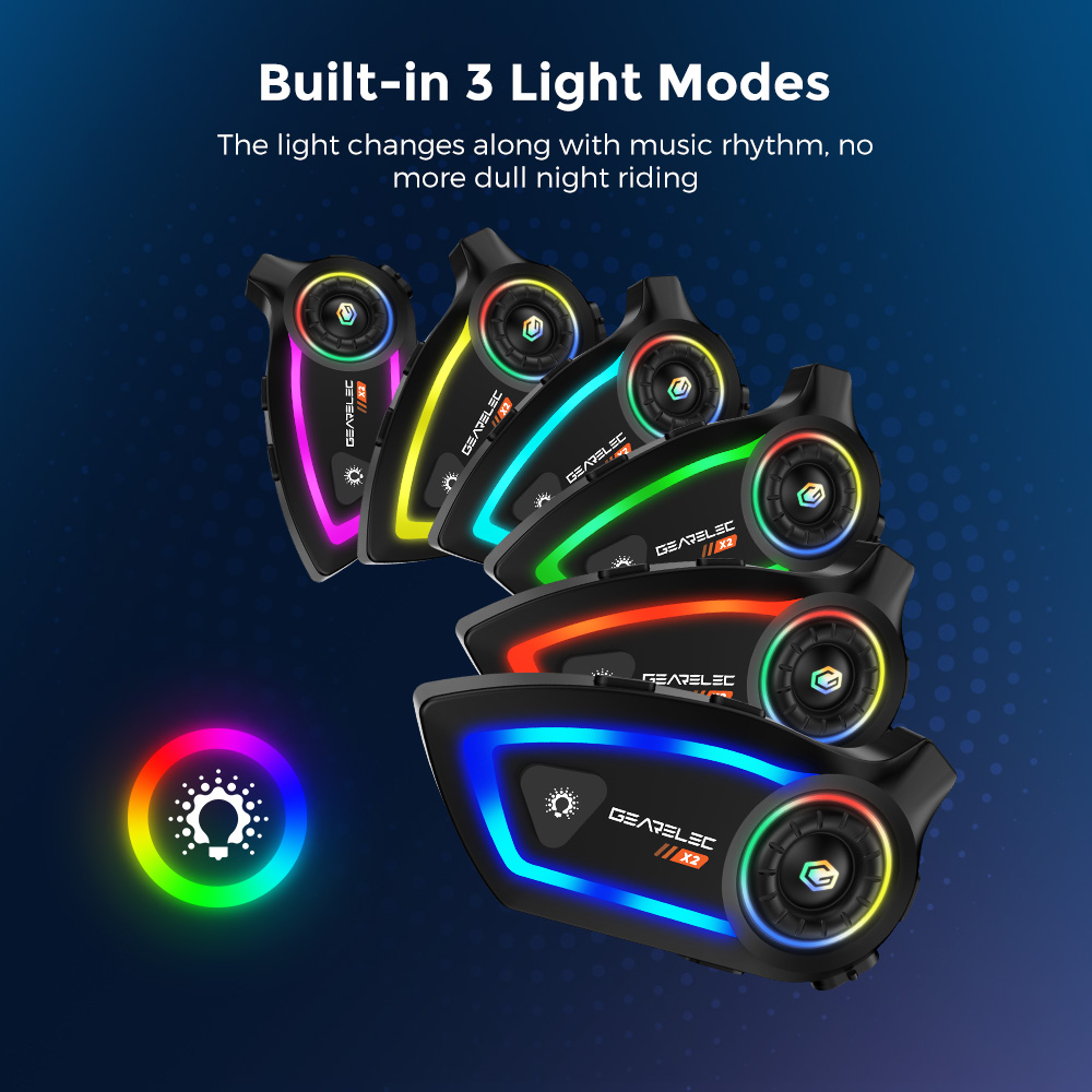 GEARELEC X2 Motorcycle Helmet Headset Auto Answer DSP/CVC Noise ...