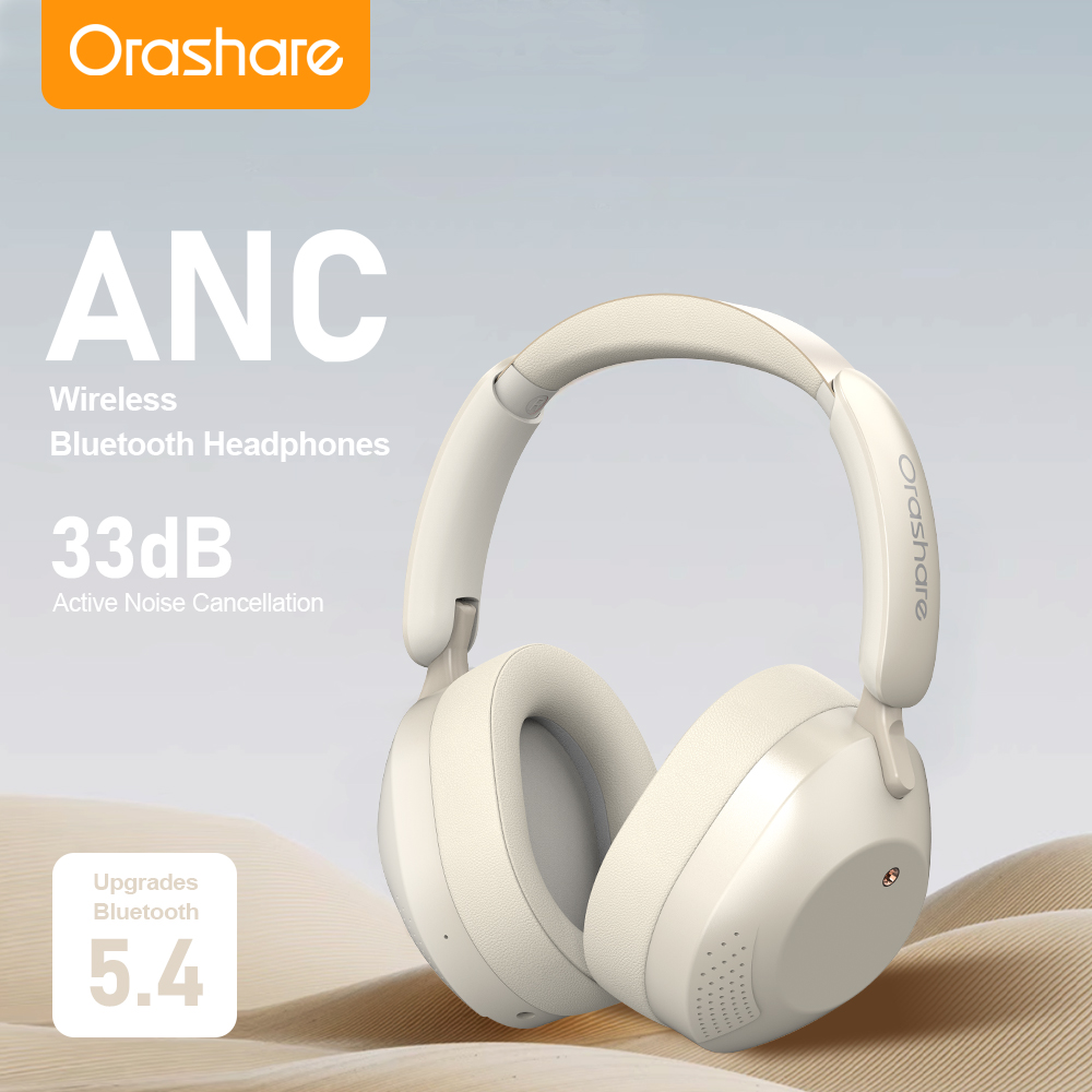 Orashare HS02 ANC Bluetooth Headphone Active Noise Cancelling Foldable ...