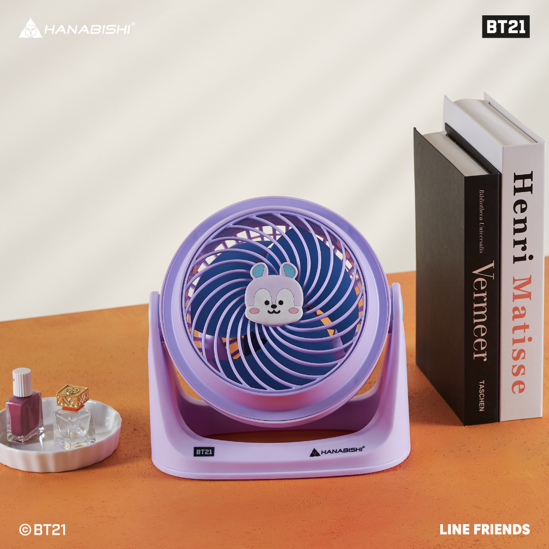 Hanabishi Desk Fan Mini Jumbo BT21 Mang | Shopee Philippines
