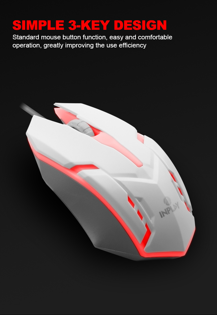 Inplay STX200 Keyboard Mouse Set Rainbow RGB Suspended Backlit Gaming ...