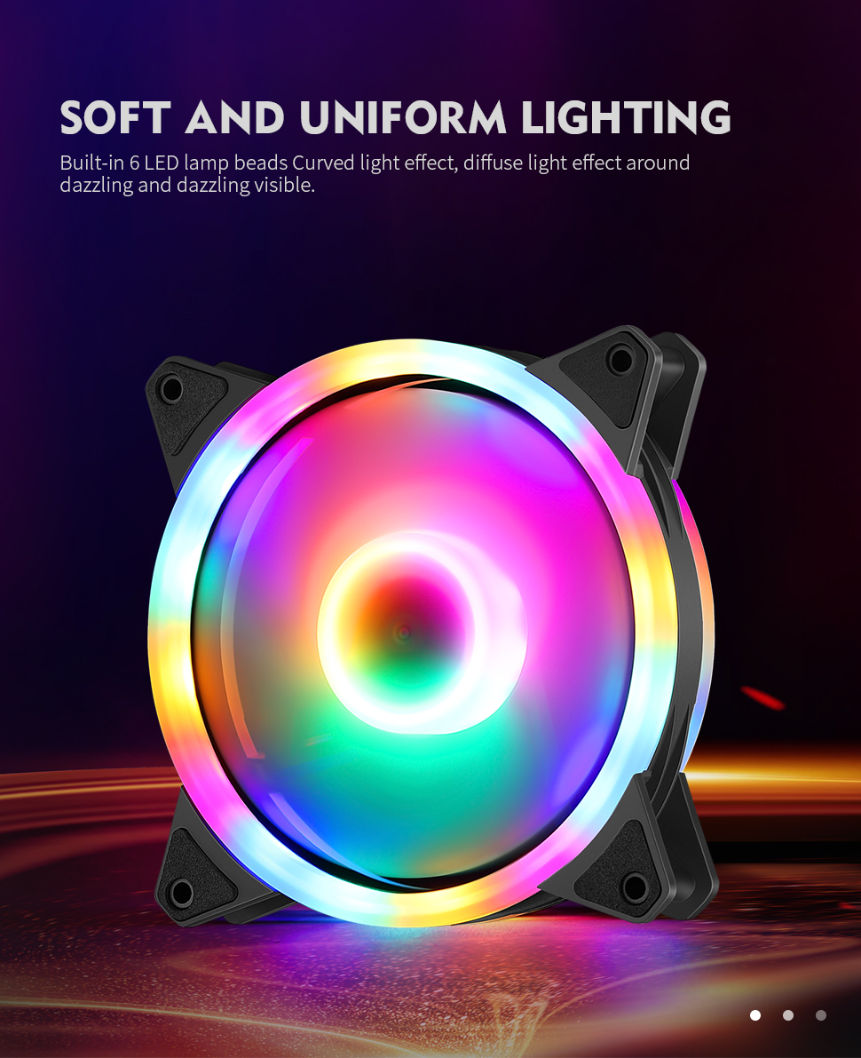 Inplay M10 Rainbow RGB 120mm Led Case Fan Cooling For Pc/Computer ...