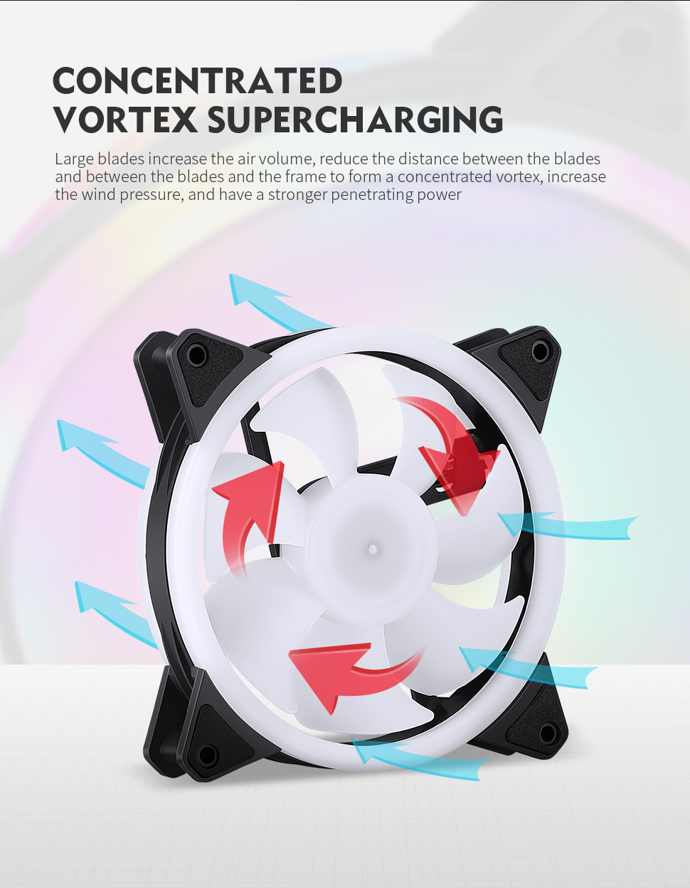 Inplay M10 Rainbow RGB 120mm Led Case Fan Cooling For Pc/Computer ...