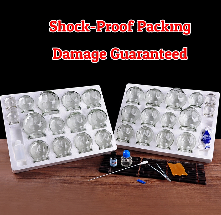 12PCS Ventosa Set Glass Cupping THerapy Body Relaxation Massage Set ...