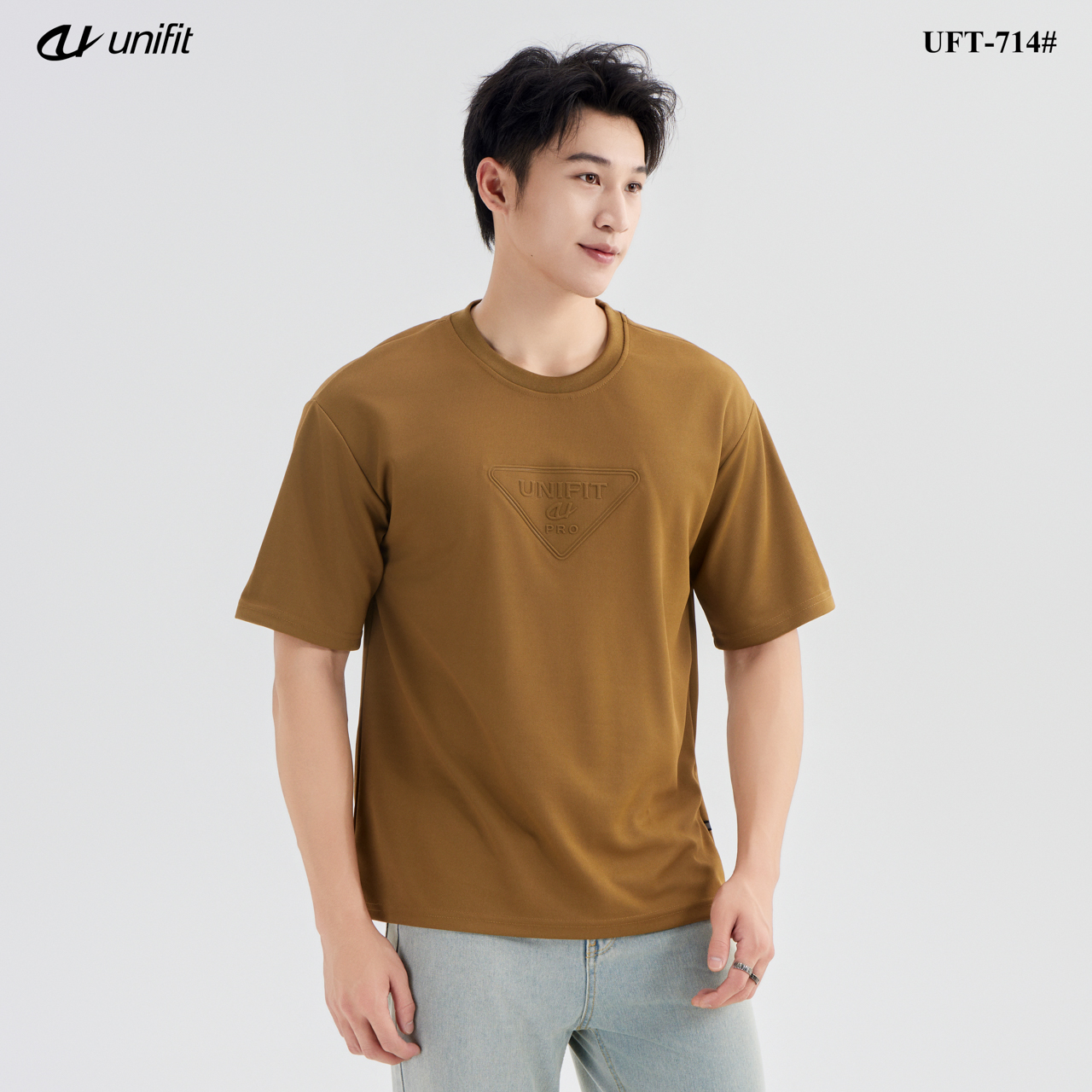 UNIFIT Oversized Cotton Round Neck Tee for Men and Women - Loose-Fitting Casual Wear UFT-714 ...