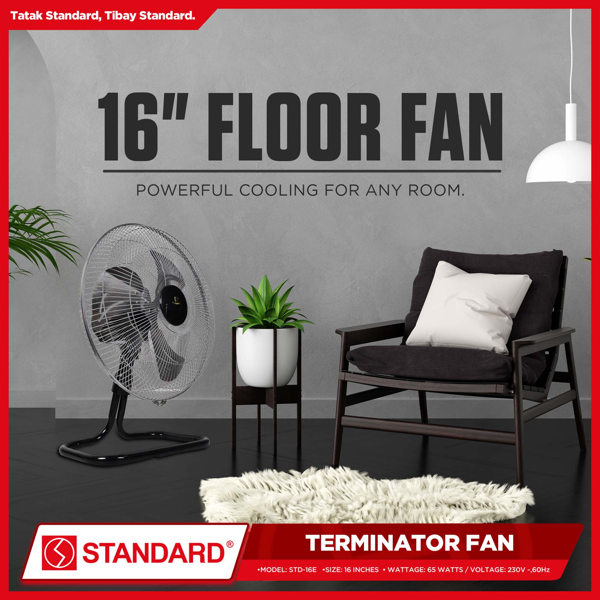 Standard Terminator Fan 16" STD16E Metal blade | Shopee Philippines