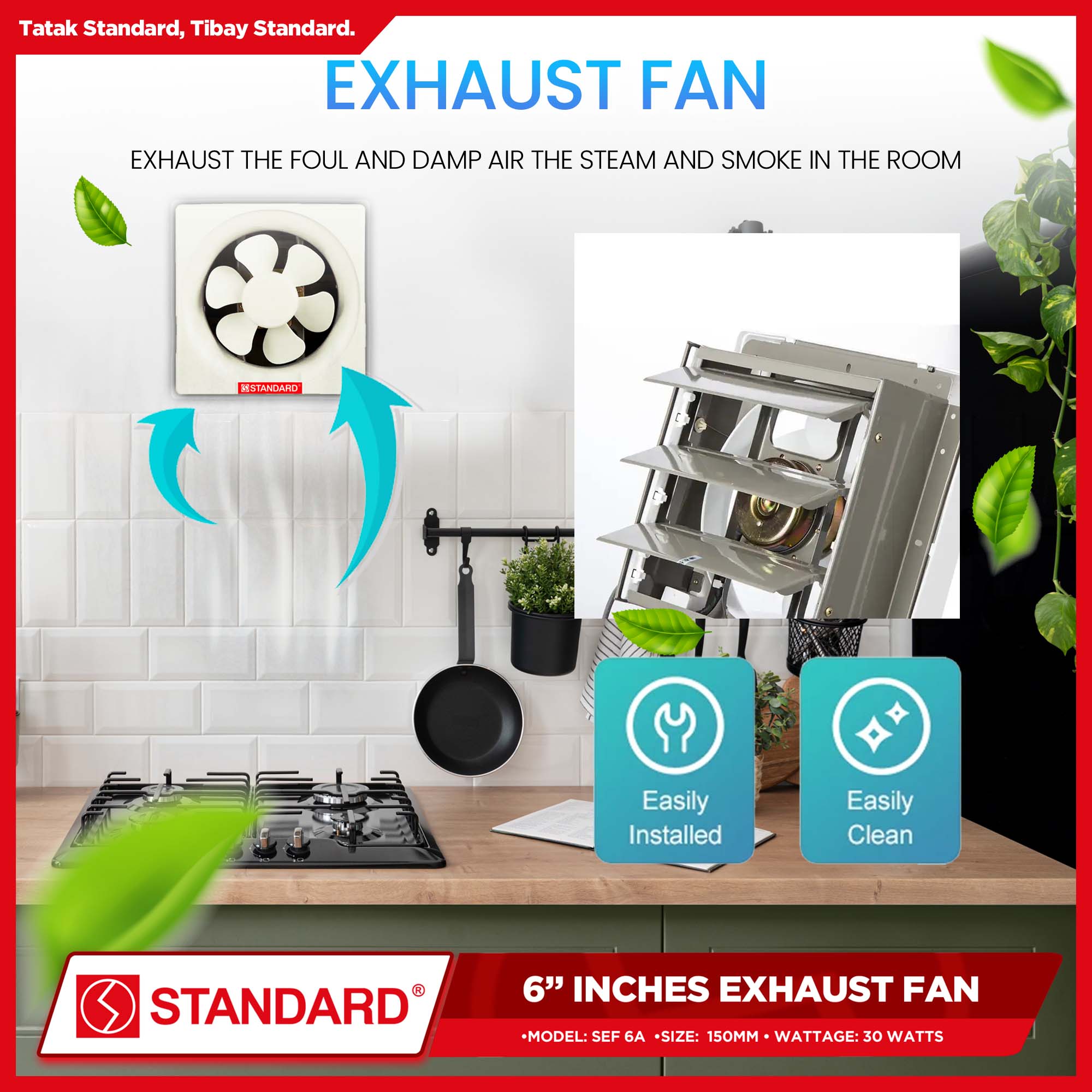 Standard Exhaust Fan Wall 6" SEF 6 | Shopee Philippines