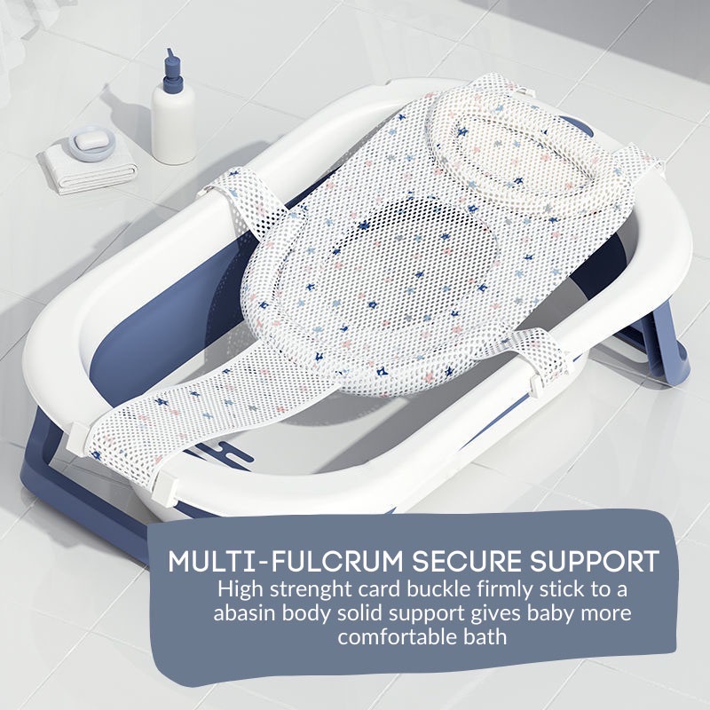 Newborn Baby Bath Tub Seat Support Net Bathtub Net Shower Non-Slip ...