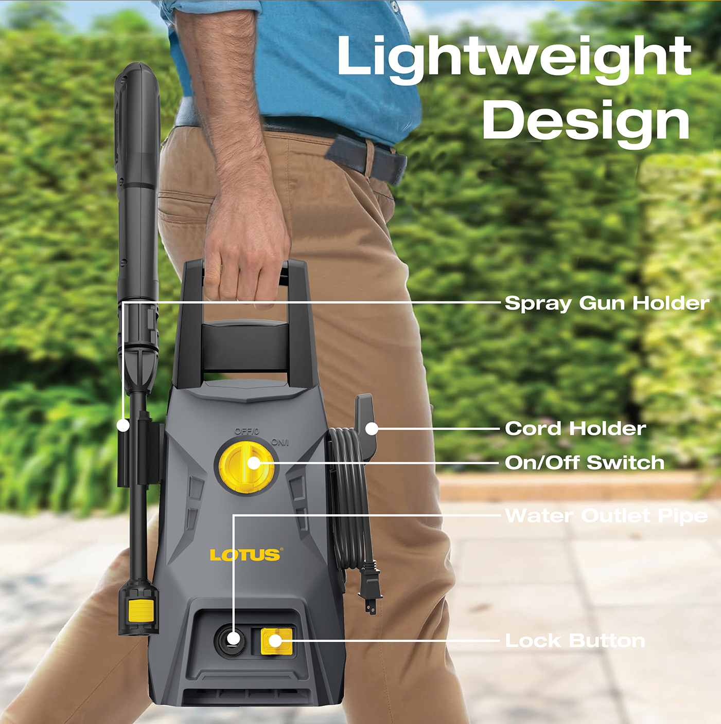 Lotus Pressure Washer 1400W X2-110SE - Power Tools | Outdoor Cleaning ...