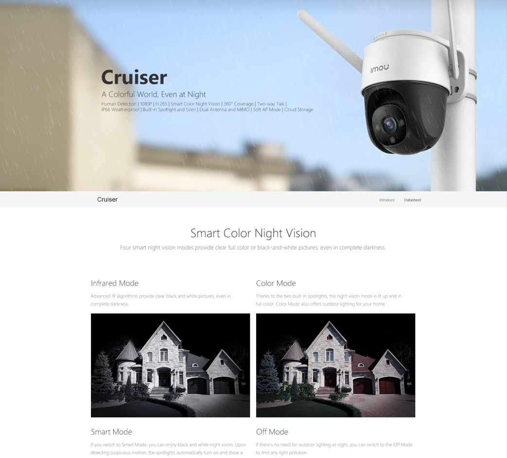 Imou Cruiser SE+ 2MP/3MP/4MP/5MP H.265 WiFi P&T Camera IP66 ...