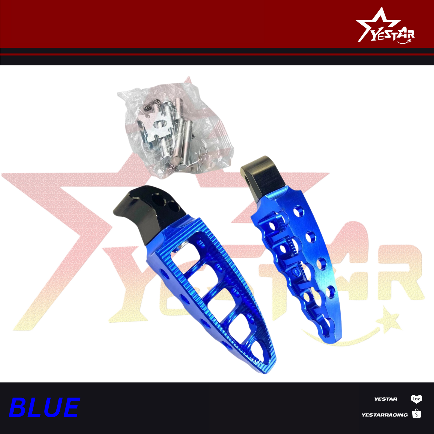 YESTAR RACING 1 SET Yamaha Nmax/Aerox/Xmax/Tmax/Mio Foot Rest Full Cnc ...