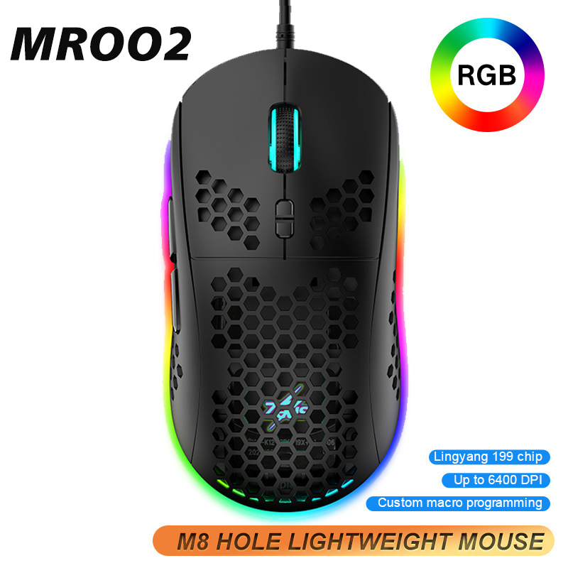 Zeus® MR-002 7-button wired gaming mouse RGB backlit gaming hollow ...