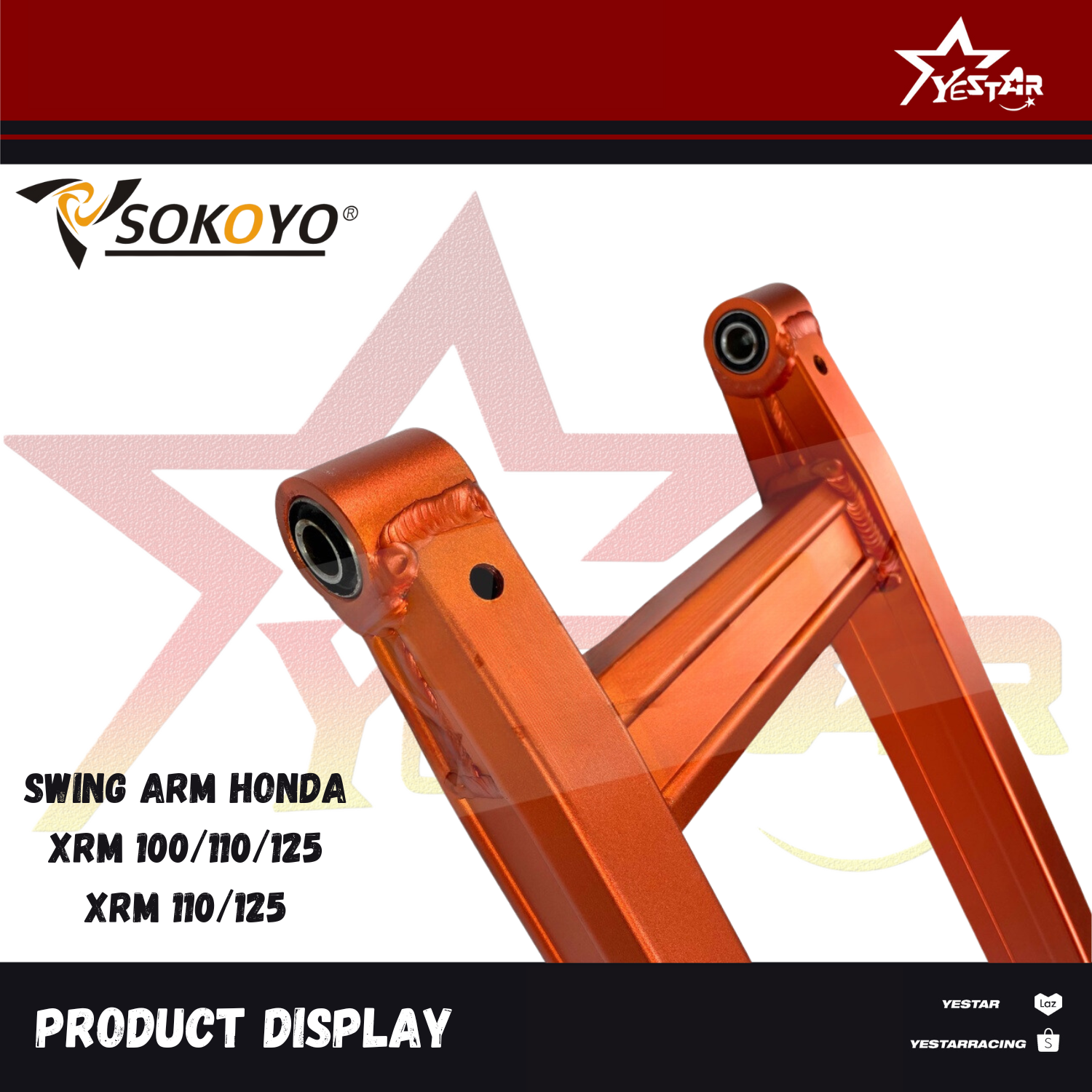Yestar PH 1Set Swing Arm Alloy CNC Heavy Duty for Honda Wave 100 110 ...