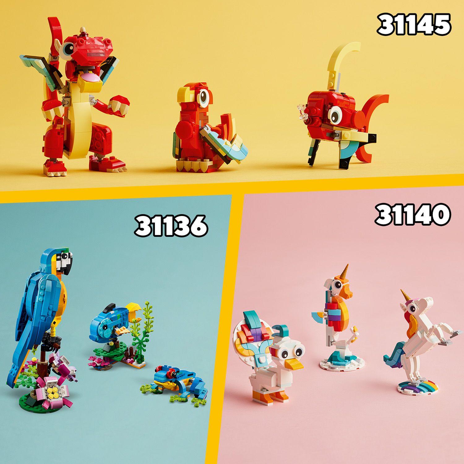 LEGO Creator 31145 Red Dragon 3in1 Animal Toy Set (149 Pieces) | Shopee ...