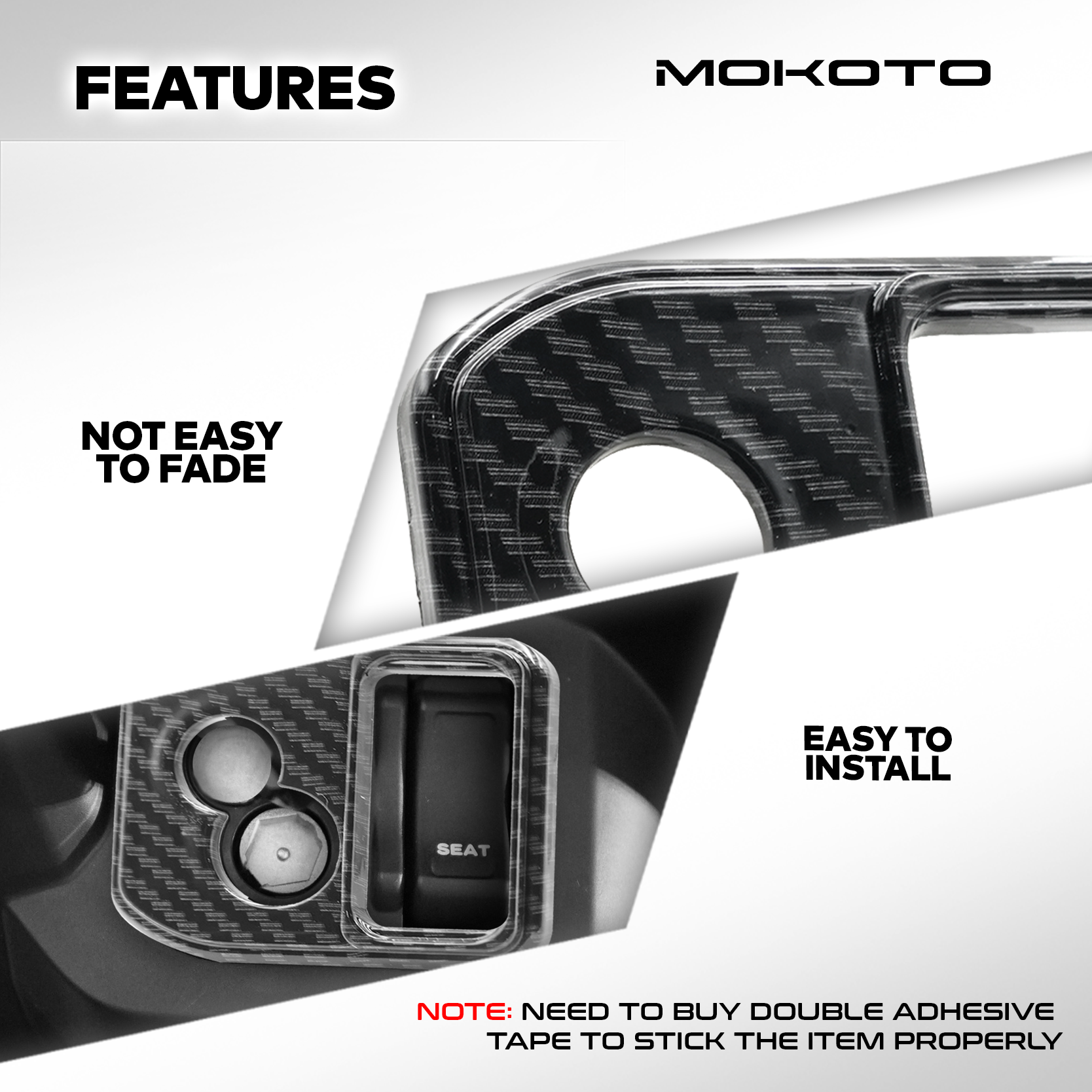 MOKOTO HONDA CLICK 125i V2/V3/V4 IGNITION KEY COVER GLOSSY-CARBON ...