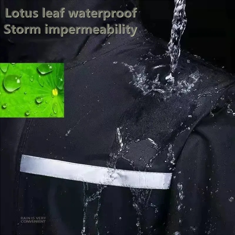 Heavy duty raincoat for men Waterproof Breathable with Reflective Strip ...