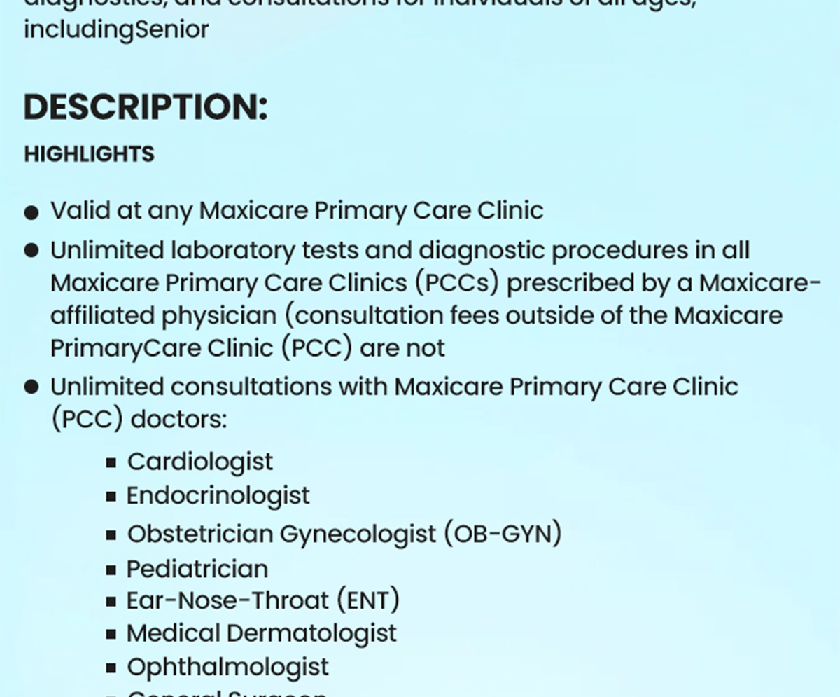 Maxicare PRIMA Gold Outpatient Prepaid Health Card HMO | Shopee Philippines