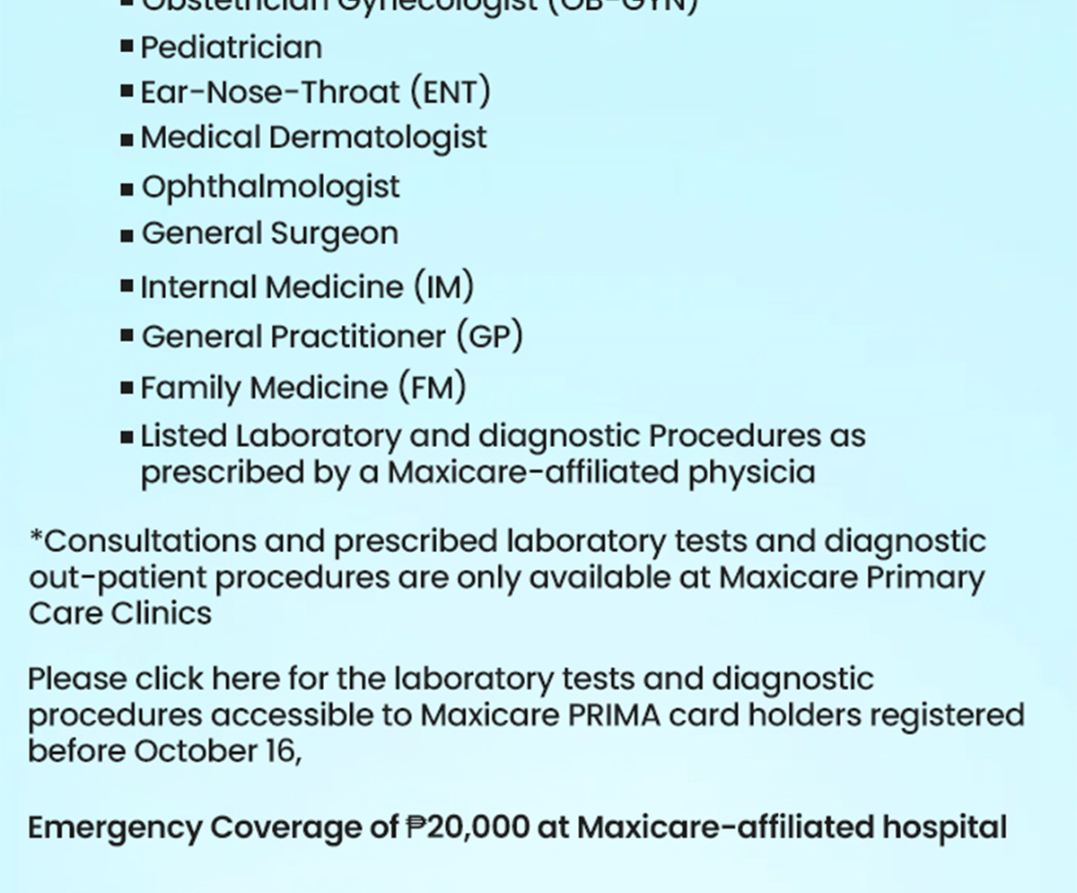 Maxicare PRIMA Gold Outpatient Prepaid Health Card HMO | Shopee Philippines