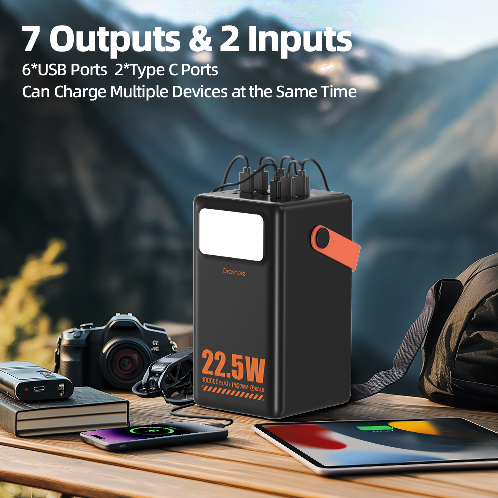 Orashare OL100Pro Powerbank 100000mAh Ultra-Large Capacity Power Bank ...