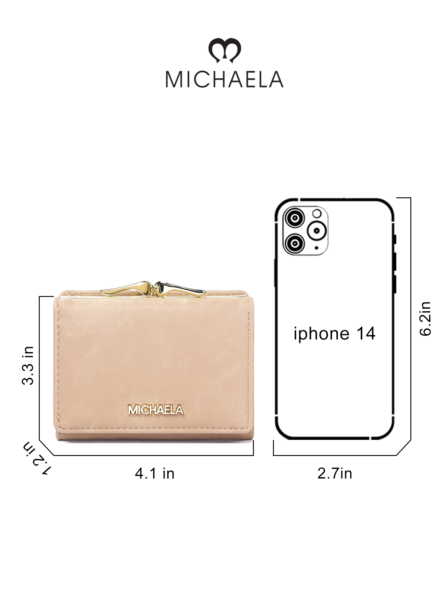 MICHAELA Corduroy Trifold Short Wallet 8 Card Slots Chic Elegant for ...