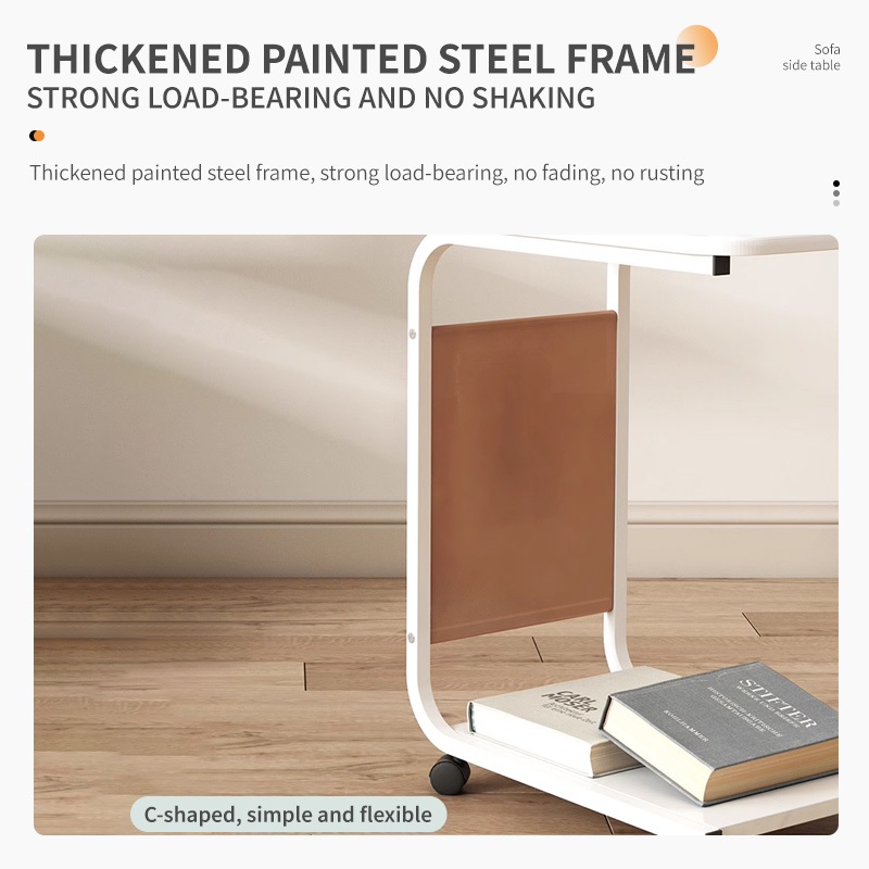 Movable Table With Wheels Pulley Table Side Table Nordic Living Room ...