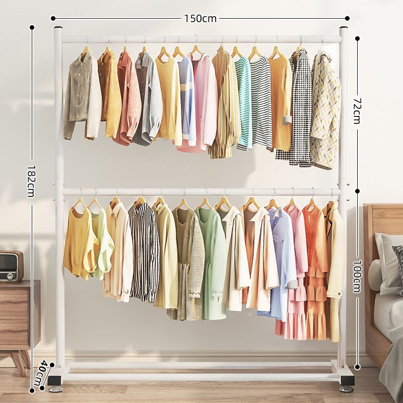 VOIVE Double Layer Indoor Stainless Steel Clothes Rod Hanger Drying ...