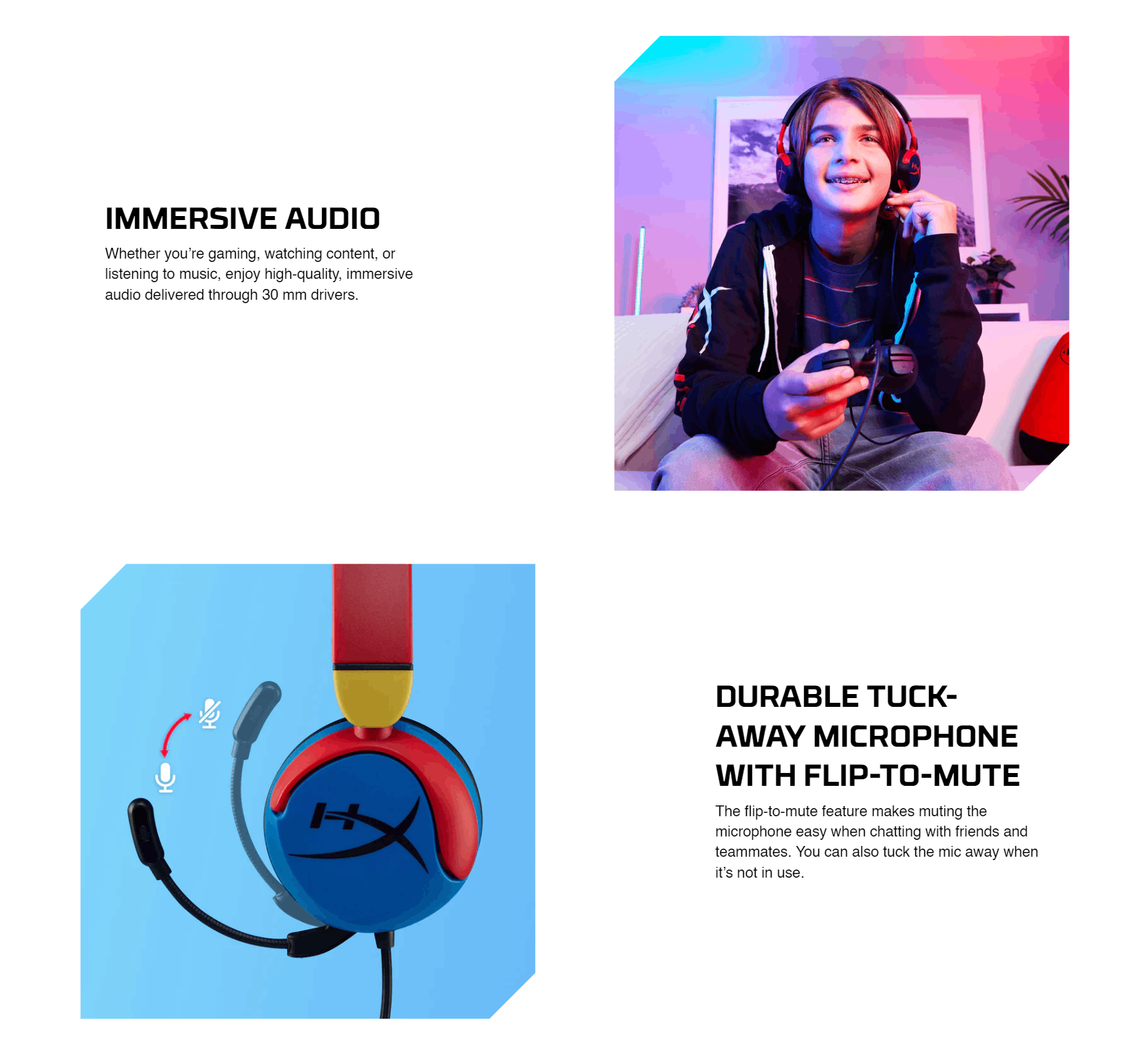 HyperX Cloud Mini Multiplatform Lightweight Durable Tuck-away Boom Mic ...