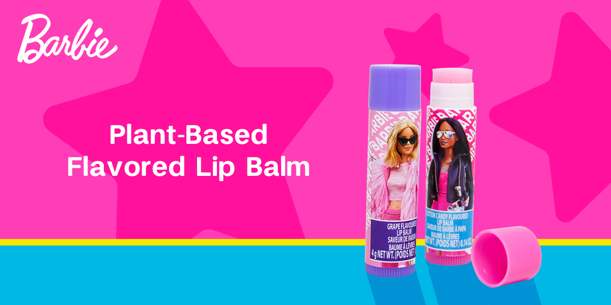 Barbie 2pc Flavoured Lip Balm Non Toxic – Plant Based Makeup Toys for ...