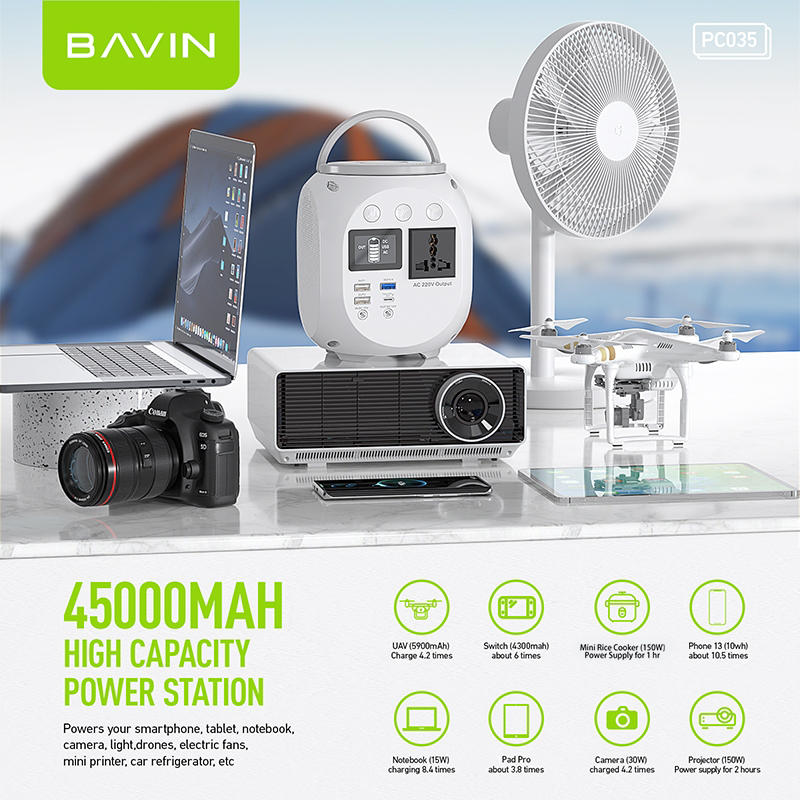 BAVIN PC035 45000mAh Emergency Power Supply 150W for Outdoor / Travel ...