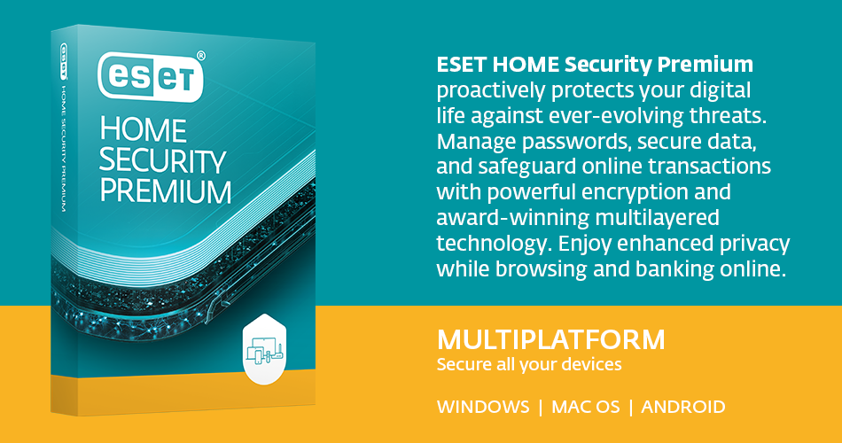 ESET HOME Security Premium - 1 Device 1 Year Subscription | Shopee ...
