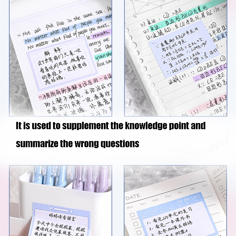 256sheets/box Creative Gradient Color Pull-out Sticky Notes Student DIY ...