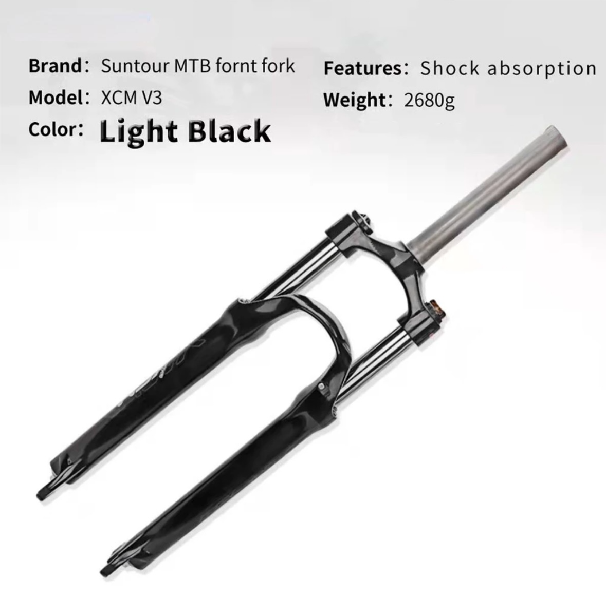 MTB Fork Bike Front Fork Suspension Lock Coil disc brake shoulder ...