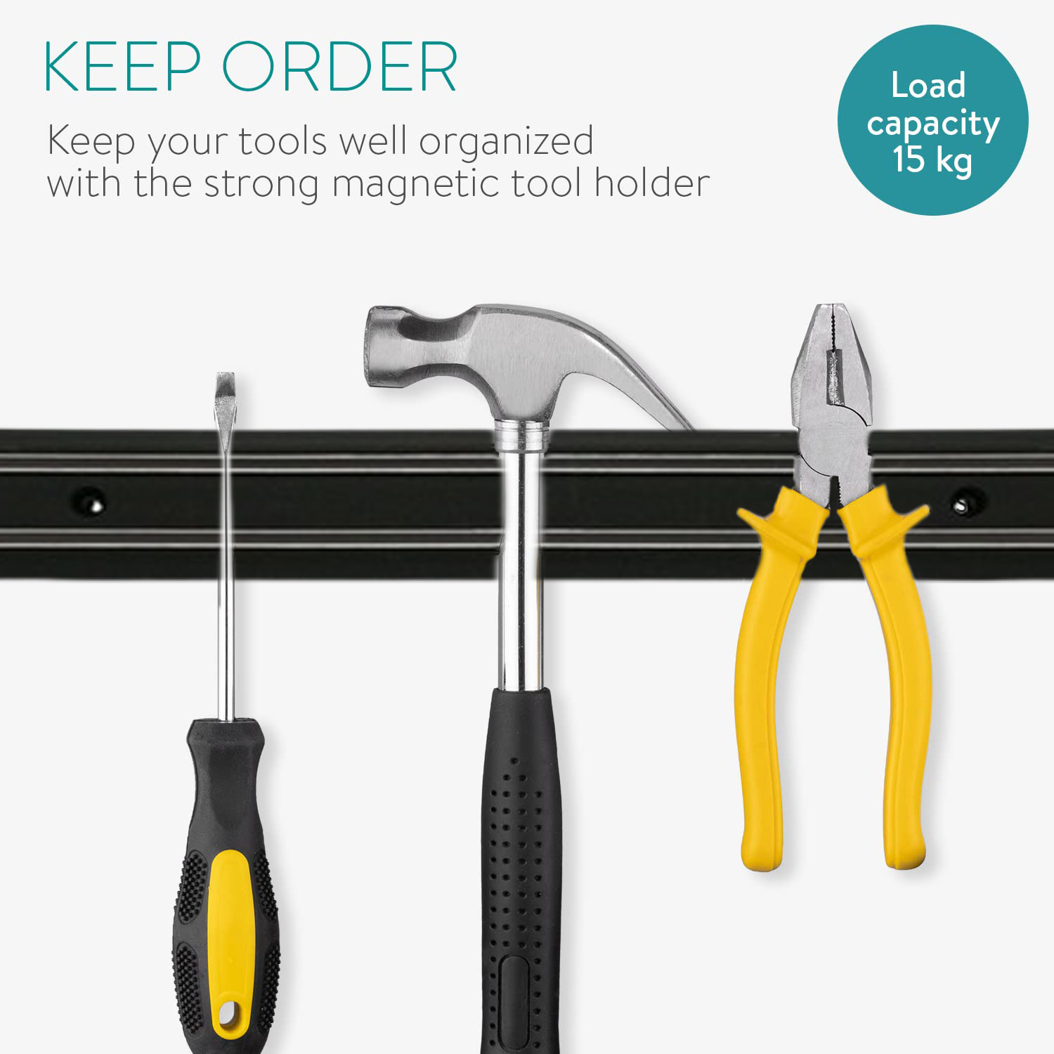 19 Inch Magnetic Tool Holder Rack Heavy Duty Garage Wall Holder Strip ...