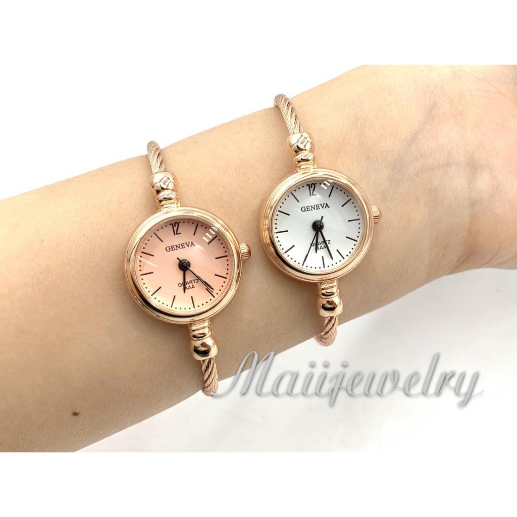 [Maii] Geneva Twisted Strap Femme Style Jewelry Bangle Watch Jewelry ...