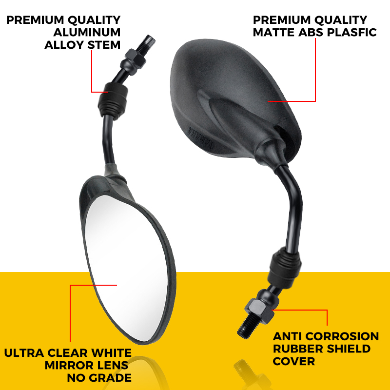 YAMAHA Side Mirror for Motorcycle Genuine Y125zr/ Mio Ultra HD Wide ...