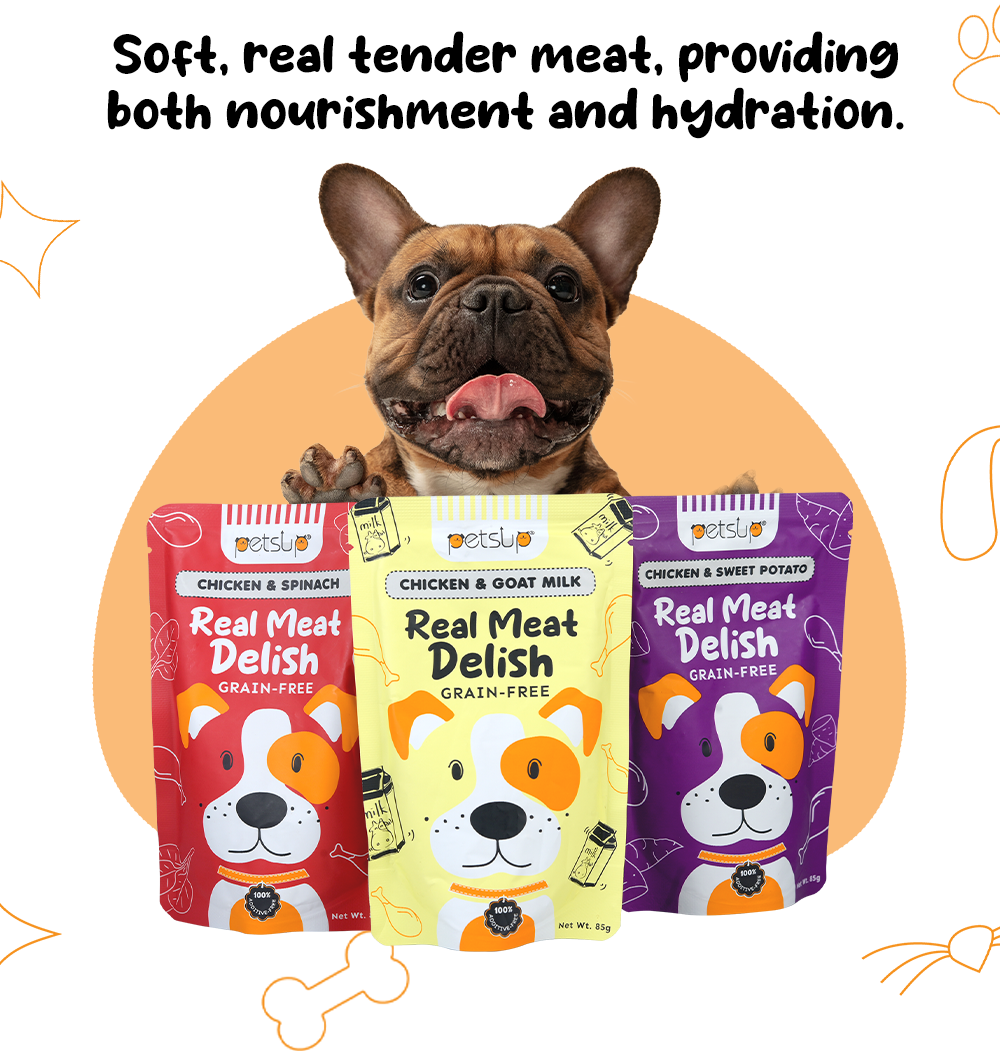 Petsup Dog Wet Food 85g Real Meat Delish High Protein Chicken Goat Milk ...