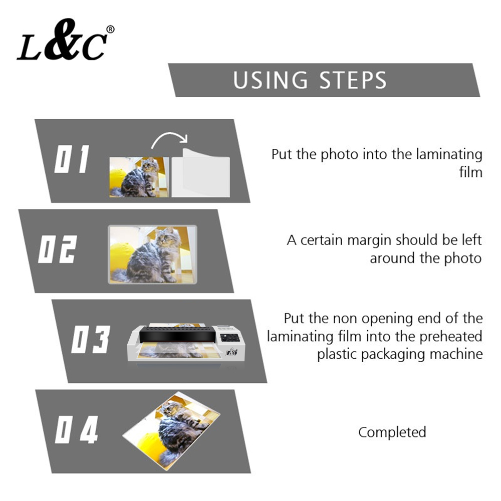 L&C Laminating Film A4 Size 80/125 /250 microns Hot Lamination (20 ...