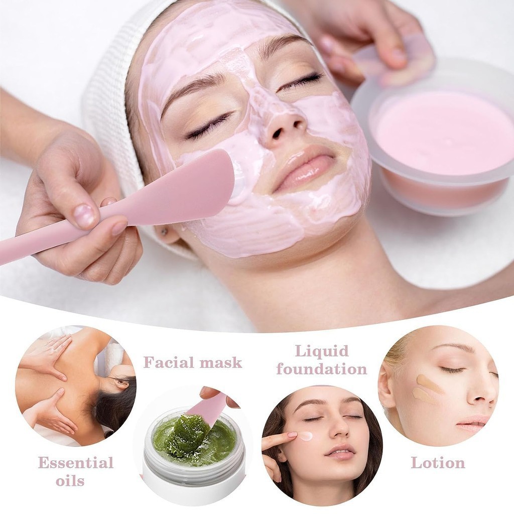 Double-Headed Mask Brush Reusable Silicone Face Cleaner Double Facial ...