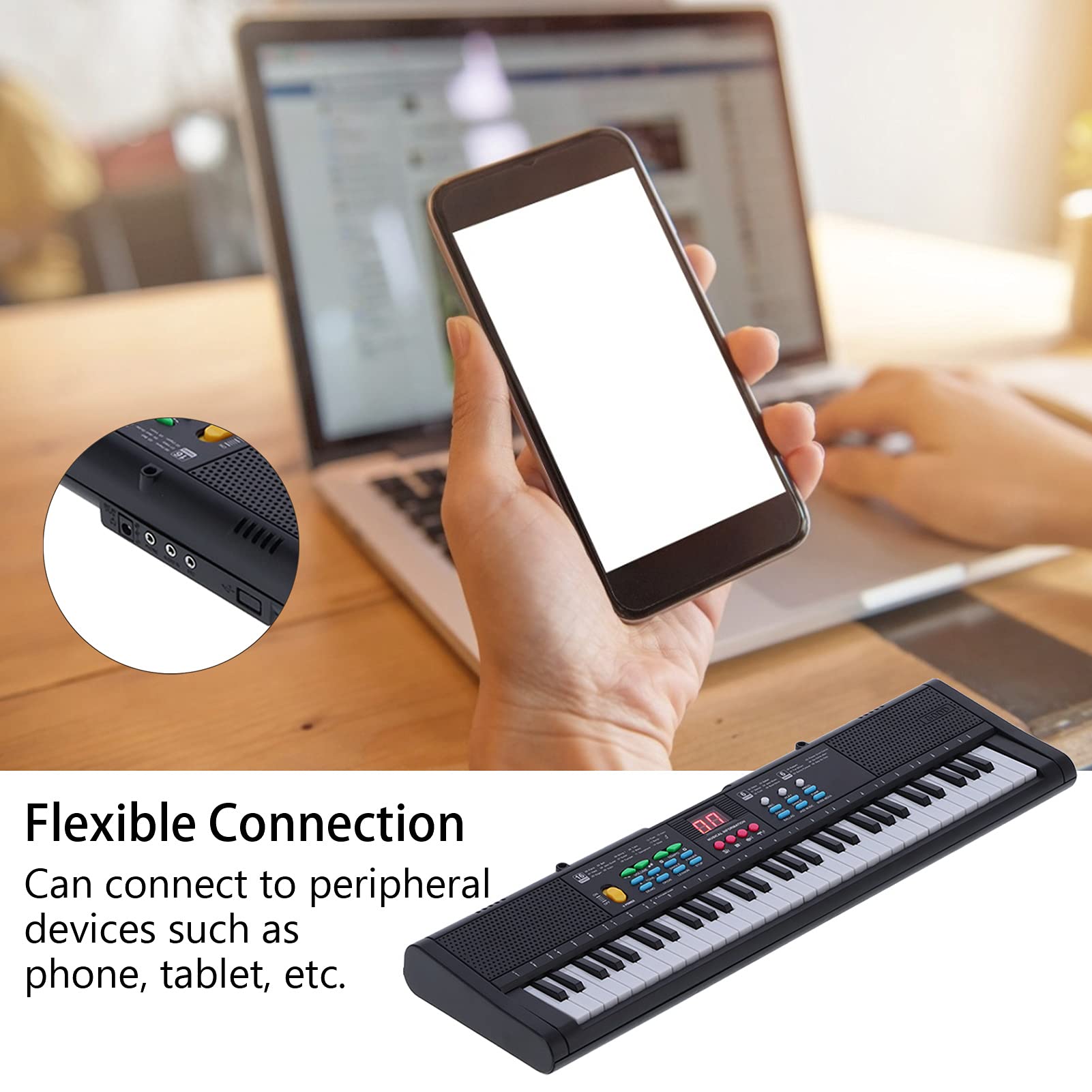 RIXTON Electric Digital Piano Mini Music Electronic Keyboards 61 Keys ...