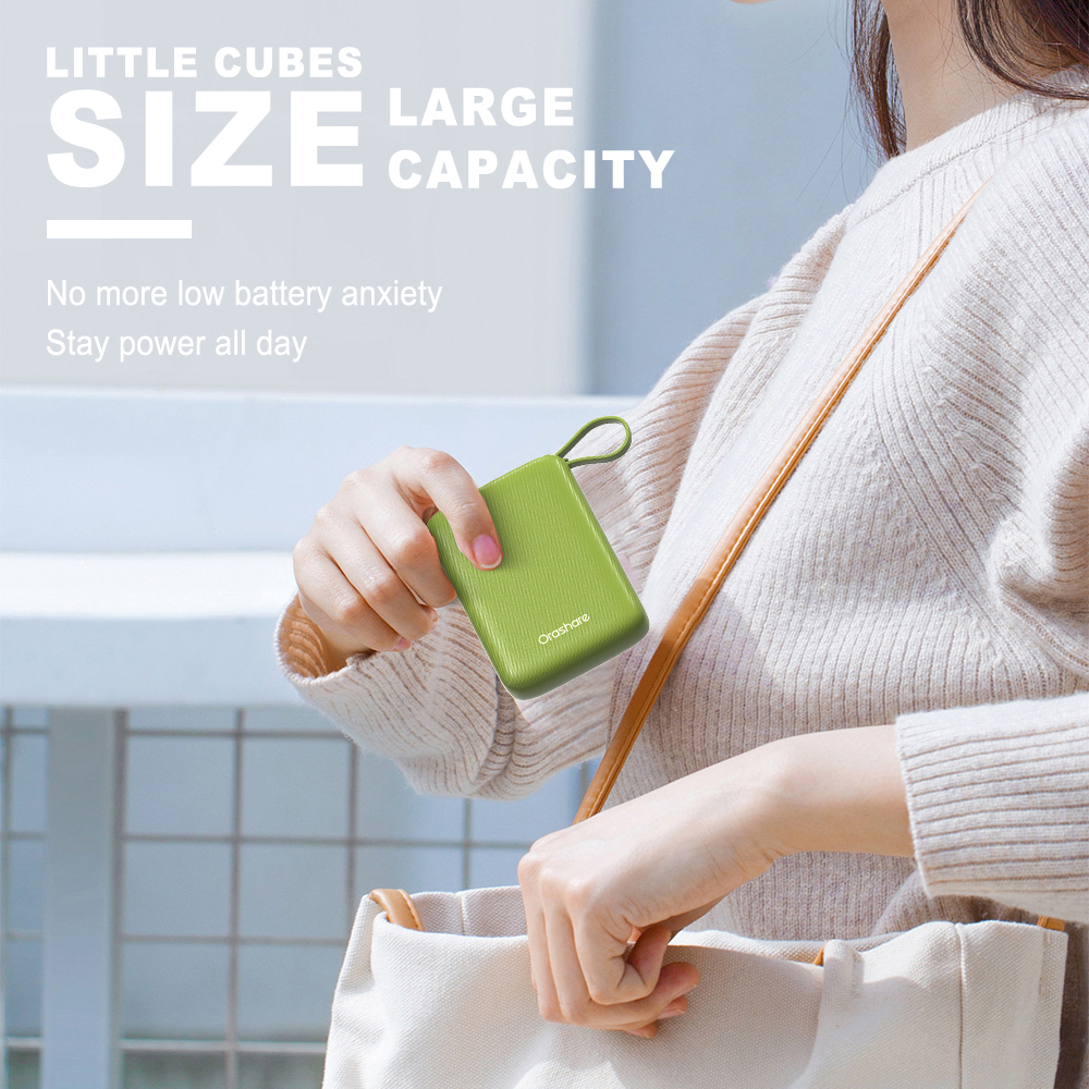 Orashare PM20C Mini Powerbank 20000mAh Built in Type-C Cable 22.5W Fast ...