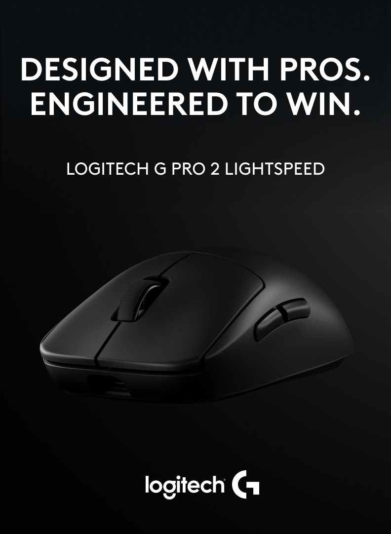 Logitech Pro 2 Lightspeed Hero 2 32,000 DPI Symmetric Ambidextrous ...