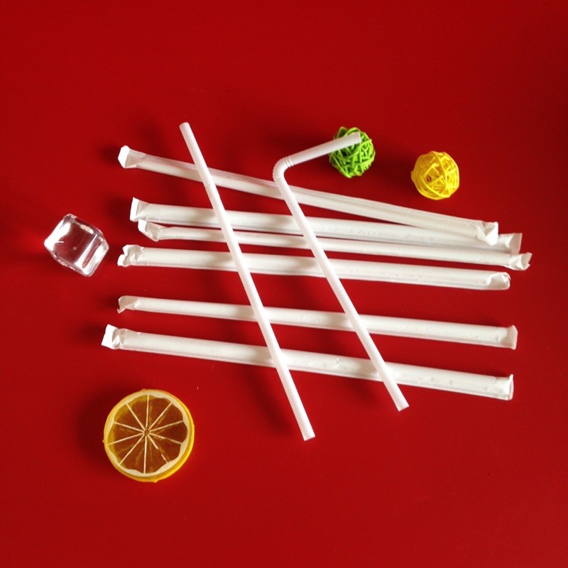 100pcs/pack Individually Packaged Straws Soda Straws Disposable Food ...