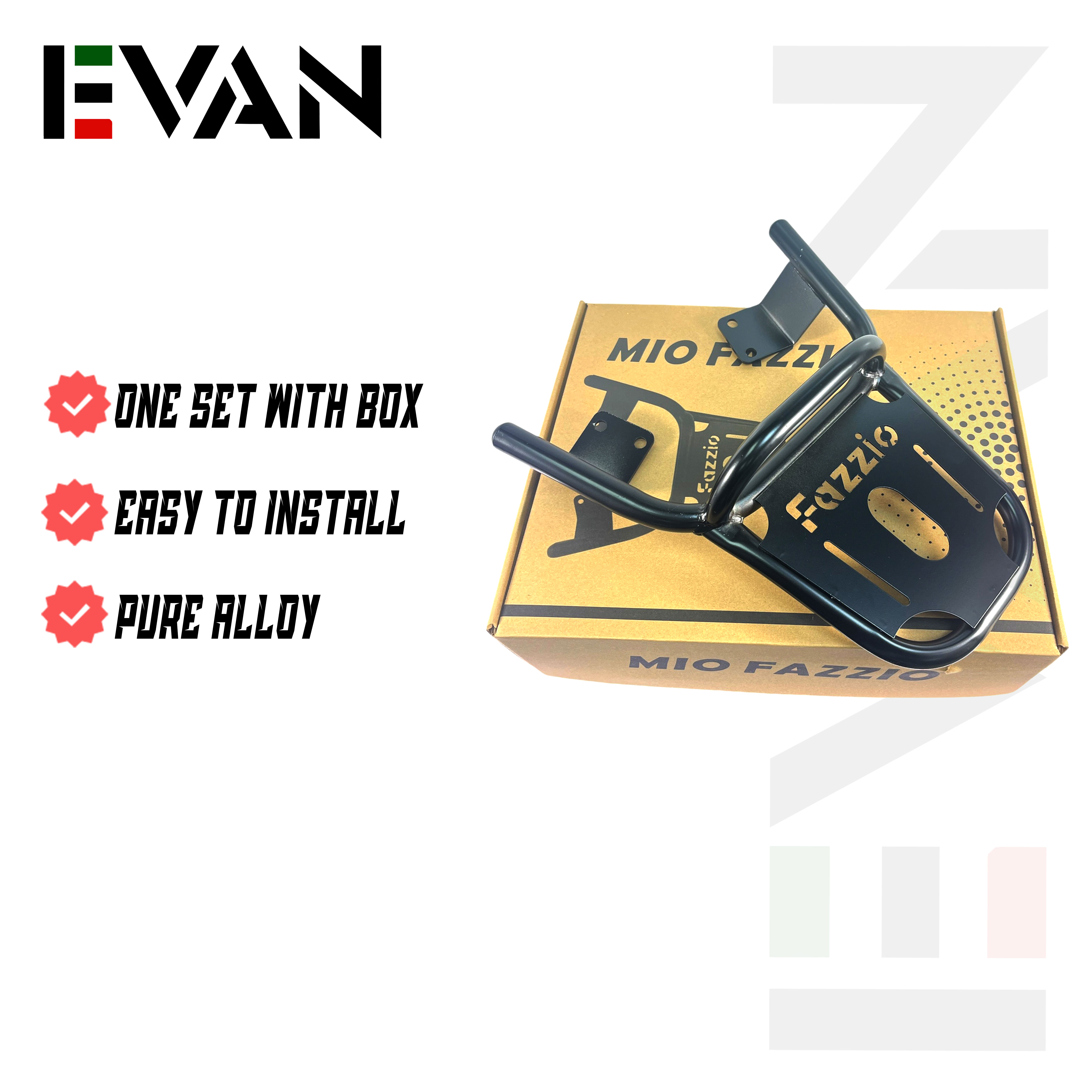 EVAN.PH YAMAHA FAZZIO TOP BOX BRACKET FULL ALLOY MOTORCYCLE | Shopee ...