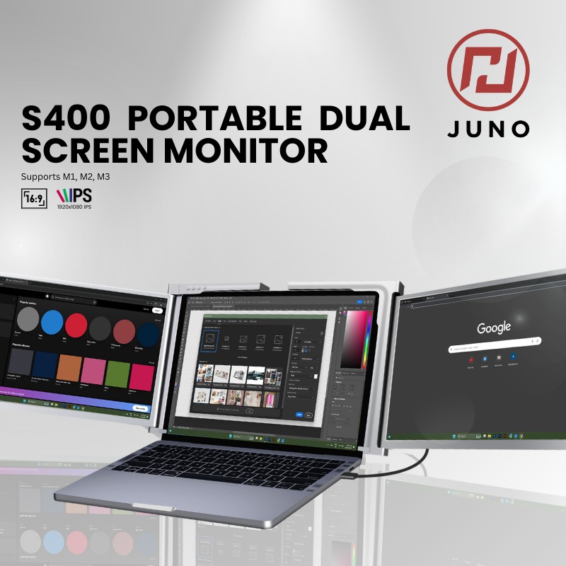 Juno S400 Portable Dual-Screen Monitor for Notebooks | Shopee Philippines