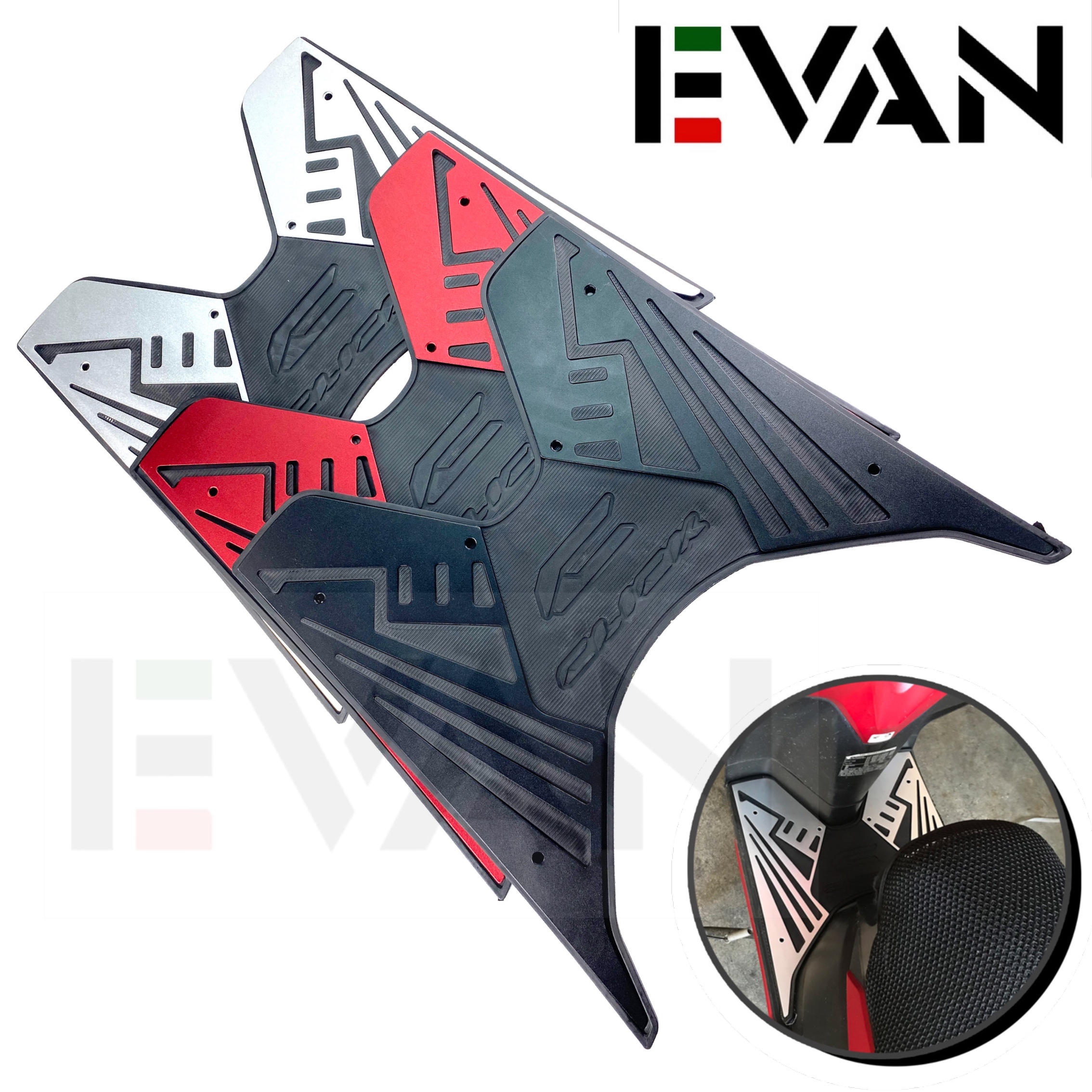 EVAN.PH Honda Click150i Footboard Alloy Matting With Bolts For Click v1 ...