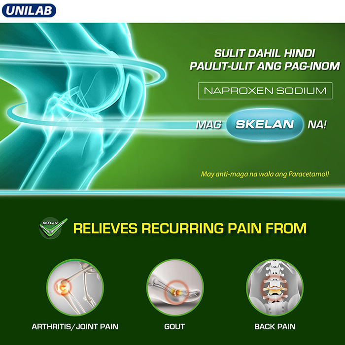 Unilab Skelan 220 mg 4 Tablets - Fast and Long-Lasting Relief From Pain ...