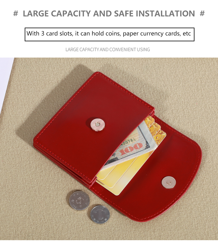 Mumu 1082 Woman Wallets PU Leather Simple Solid Color Wallet For Women ...